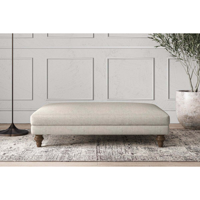 Nkuku Deni Dining Footstool - Make To Order - Large - Brera Linen ...