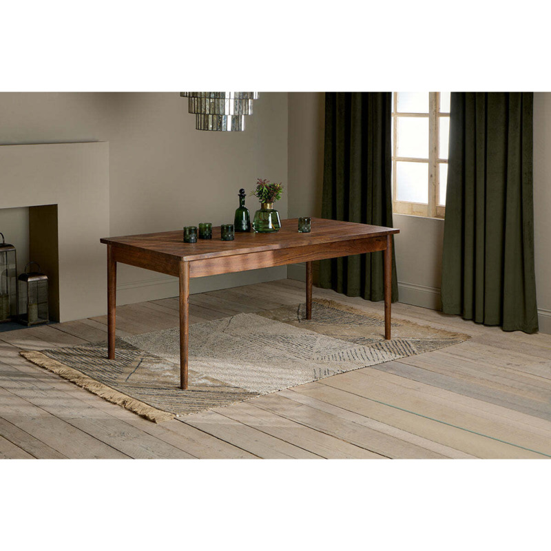 Nkuku Anbu Acacia Dining Table - Tables - Washed Walnut - Small by ...