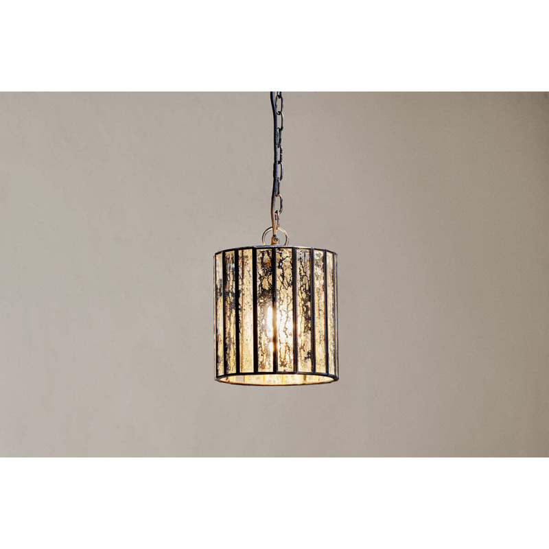 Nkuku Shanaya Mottled Glass Pendant Light - Lights - Antique Bronze by ...