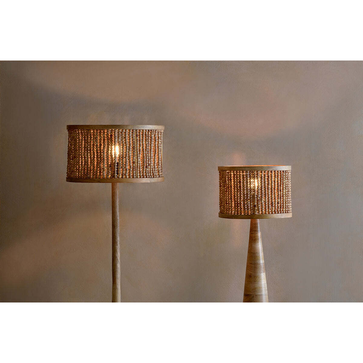 Nkuku Neela Mango Wood Lampshade - Lamps And Shades - Natural - Large ...