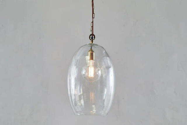 nkuku Otoro Recycled Glass Pendant Oval - Lights - Clear Glass - Large ...