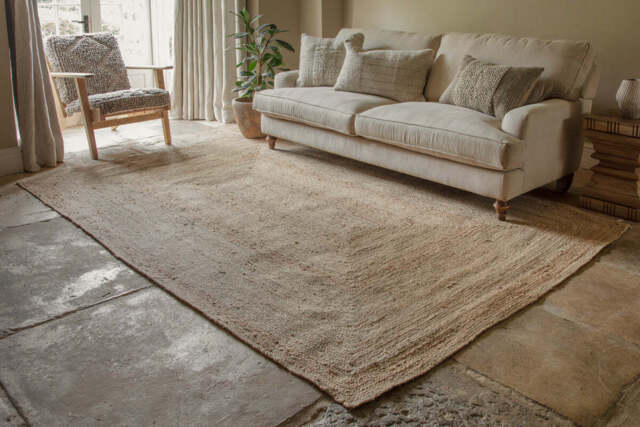 nkuku Braided Hemp Rug - Rugs - Natural - Extra Large 200 x 300 cm by ...