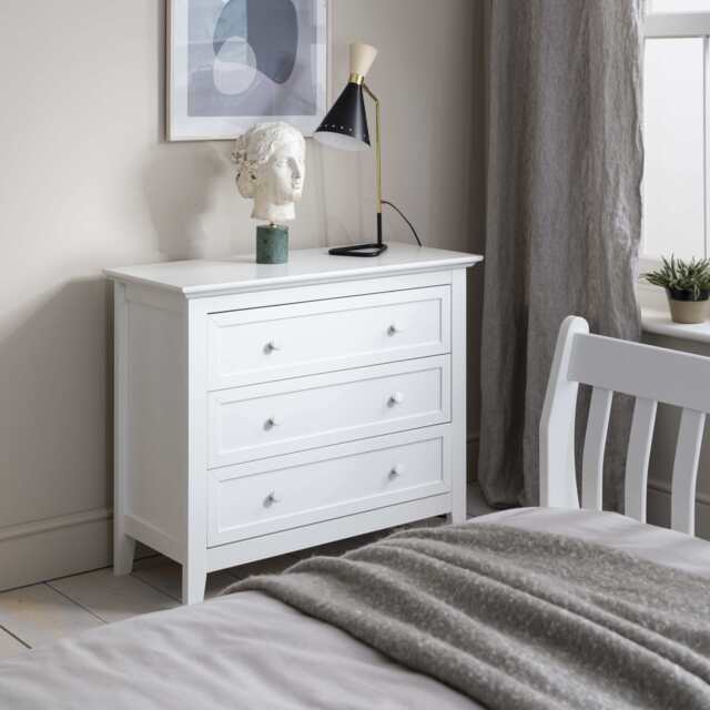 Torsby Chest of Drawers 3 Drawer Wide in Classic White by Noa & Nani ...