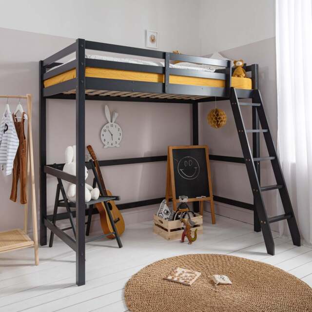 Thomas High Sleeper Cabin Bed in Anthracite by Noa & Nani | ufurnish.com