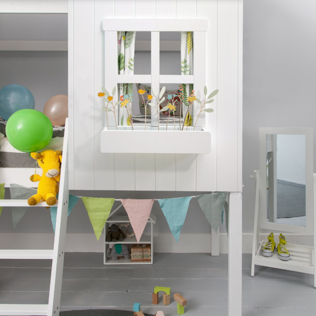 Window & Flower Trough Accessory for Treehouse Bed in White by Noa ...