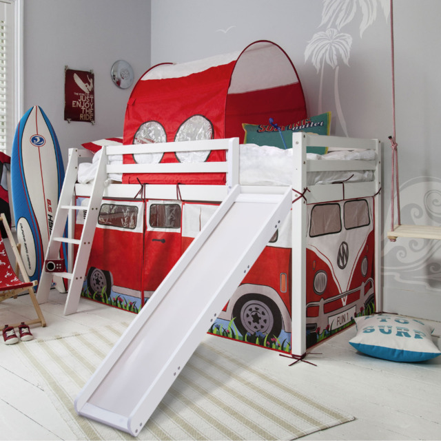 Moro Cabin Bed Midsleeper with Slide & Campervan Package in Classic ...