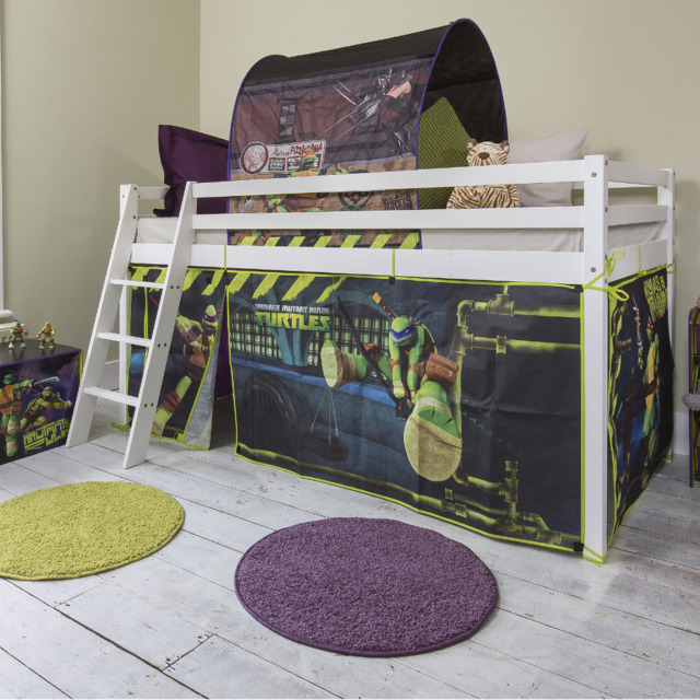 Moro Cabin Bed Midsleeper with TMNT Package in Classic White by Noa ...