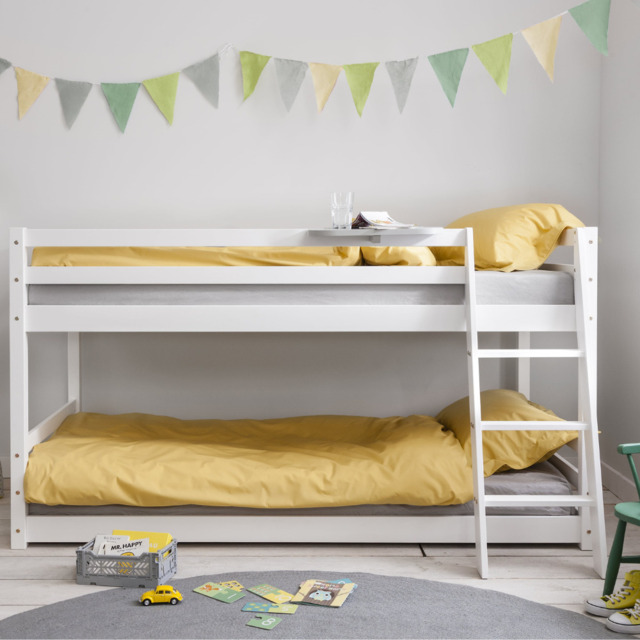 Hilda Low Cabin Bed with Bunk Underbed and Play Area in Classic White ...