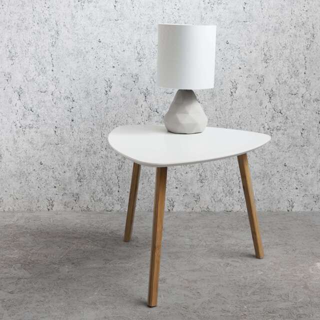 Malme Side Table Occasional Large in Classic White and Natural Pine by Noa & Nani | ufurnish.com
