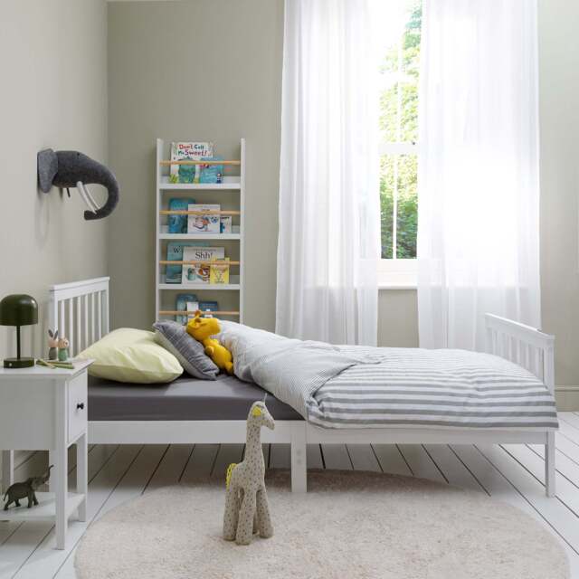Otis Single Bed 3ft Frame in White by Noa & Nani | ufurnish.com