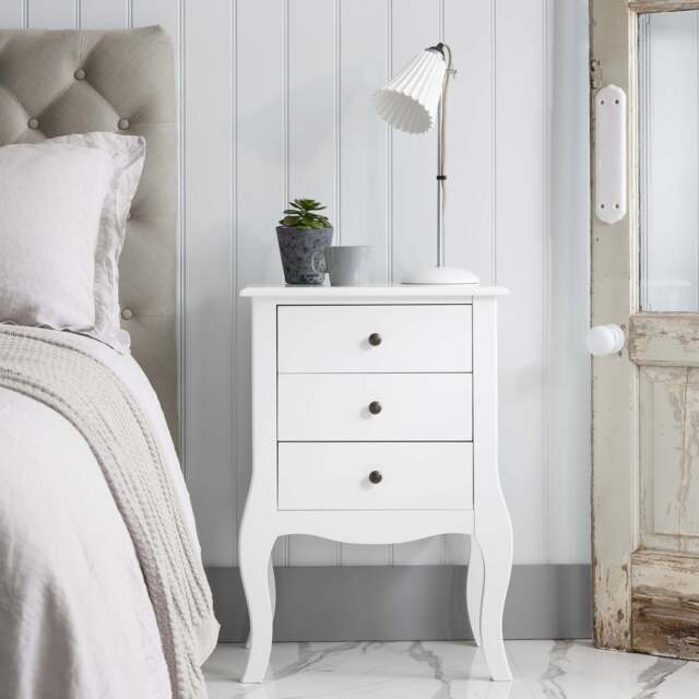 Camille Side Table Chest 3 Drawer in Classic White by Noa & Nani ...