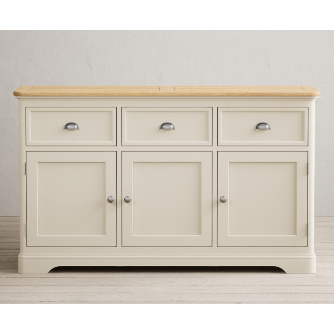 Bridstow Oak and Cream Painted Large Sideboard by Oak Furniture ...