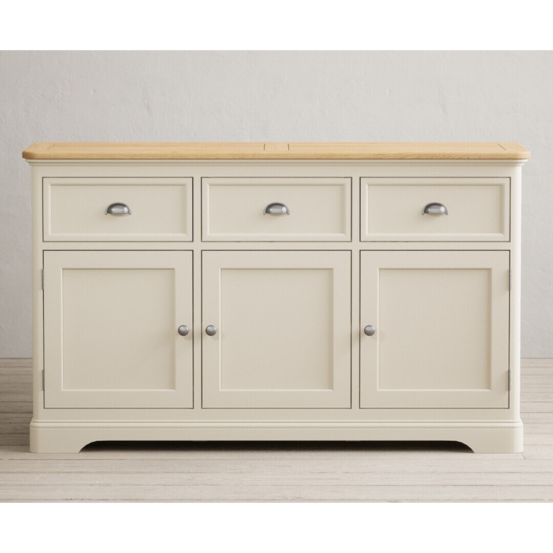 Bridstow Oak and Cream Painted Large Sideboard by Oak Furniture ...