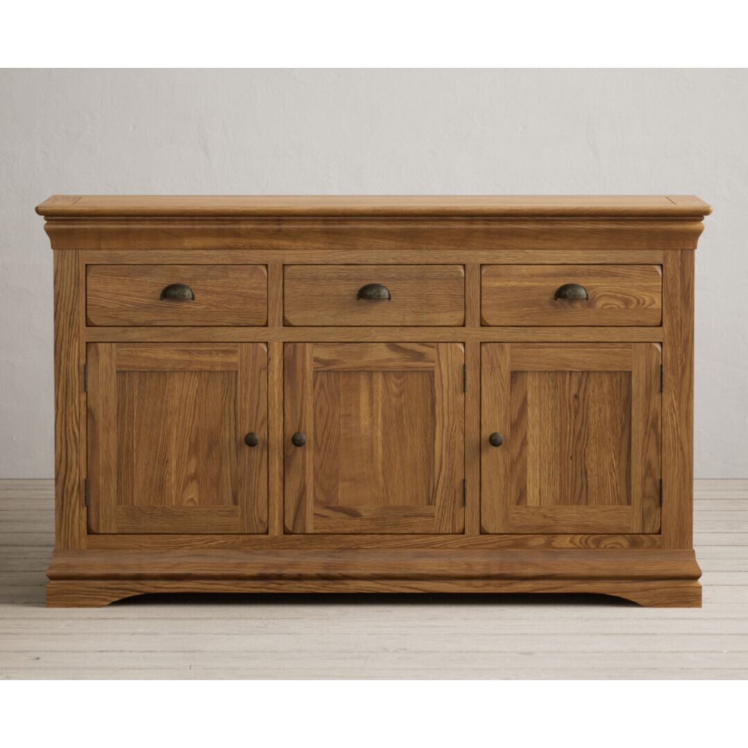 Burford Rustic Solid Oak Large Sideboard by Oak Furniture Superstore ...
