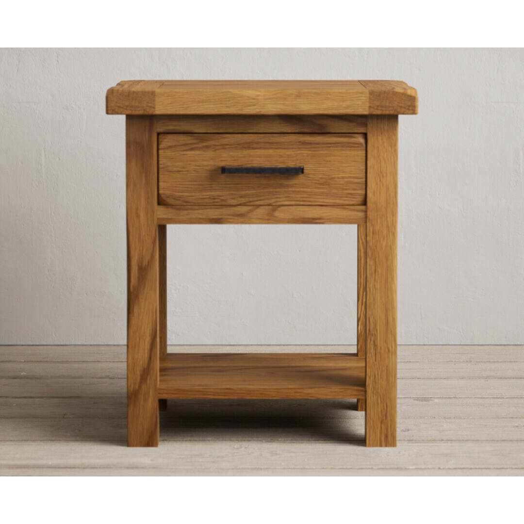 Country Rustic Solid Oak Lamp Table by Oak Furniture Superstore ...