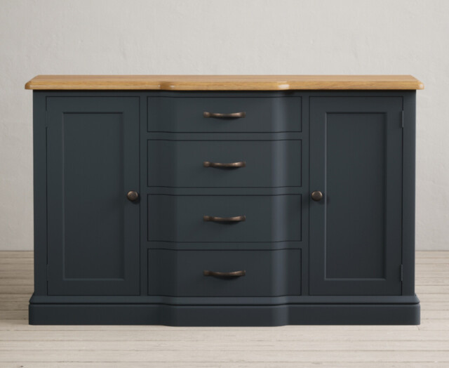 Delphine Oak and Blue Painted Large Sideboard by Oak Furniture ...
