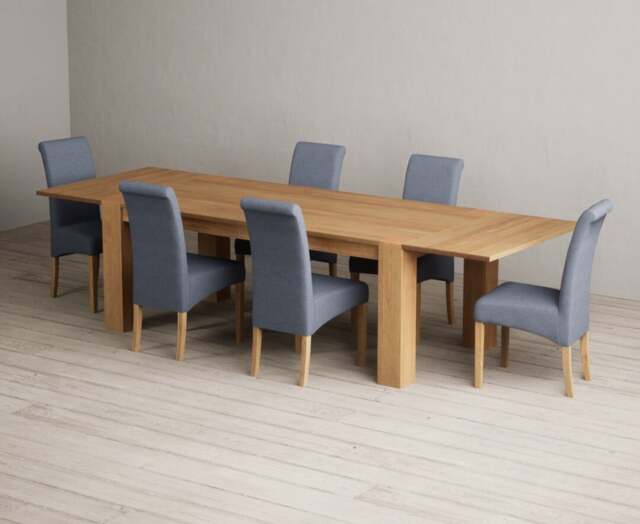 Sheringham 200cm Solid Oak Dining Table with Sheringham Oak Extensions ...