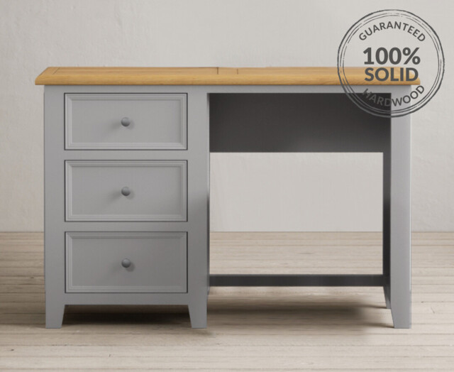 Weymouth Oak and Light Grey Painted Dressing Table by Oak Furniture ...