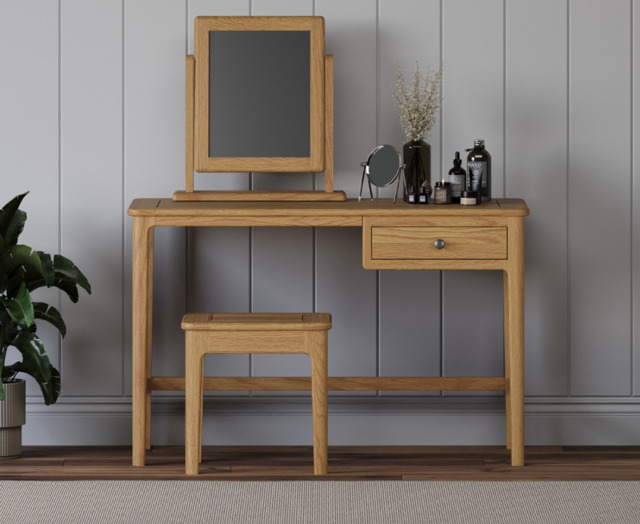 Loxton Solid Oak Dressing Table Set by Oak Furniture Superstore ...
