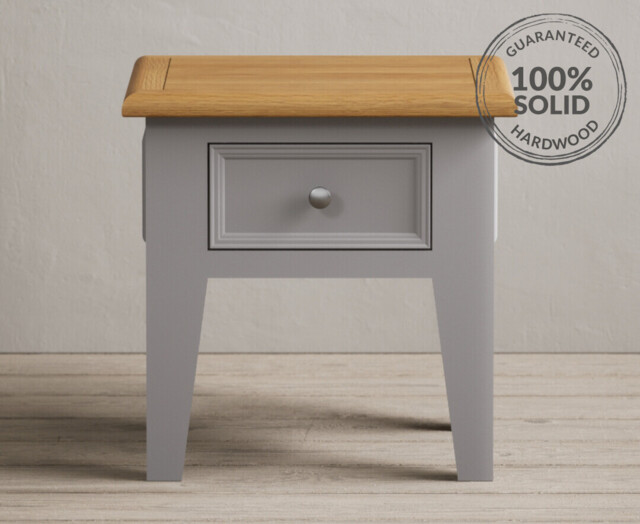 Weymouth Oak and Light Grey Painted Lamp Table by Oak Furniture ...