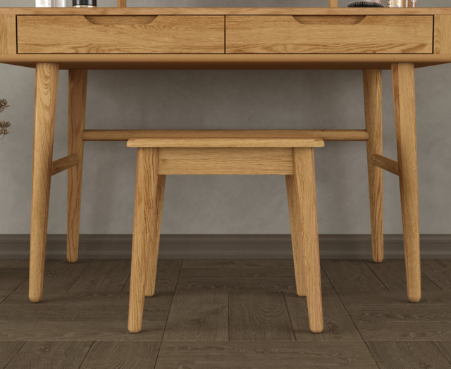 Rosa Solid Oak Dressing Table Stool by Oak Furniture Superstore ...