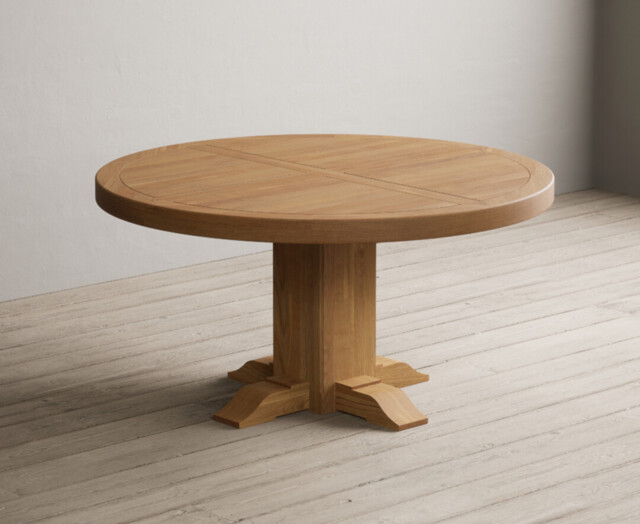 Helmsley 150cm Round Oak Dining Table by Oak Furniture Superstore ...