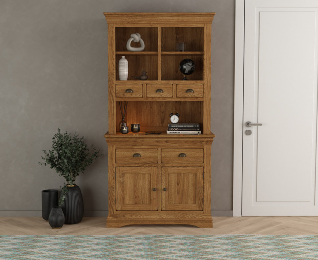 Burford Rustic Solid Oak Small Dresser by Oak Furniture Superstore | ufurnish.com