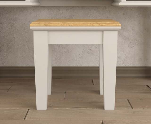 Lawson Oak and Soft White Painted Dressing Table Stool by Oak Furniture ...