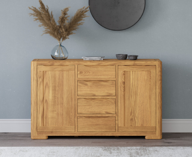 Harper Solid Oak Large Sideboard by Oak Furniture Superstore | ufurnish.com