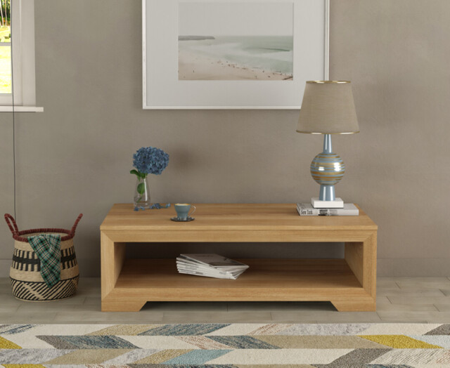 Tilt Solid Oak Coffee Table by Oak Furniture Superstore | ufurnish.com