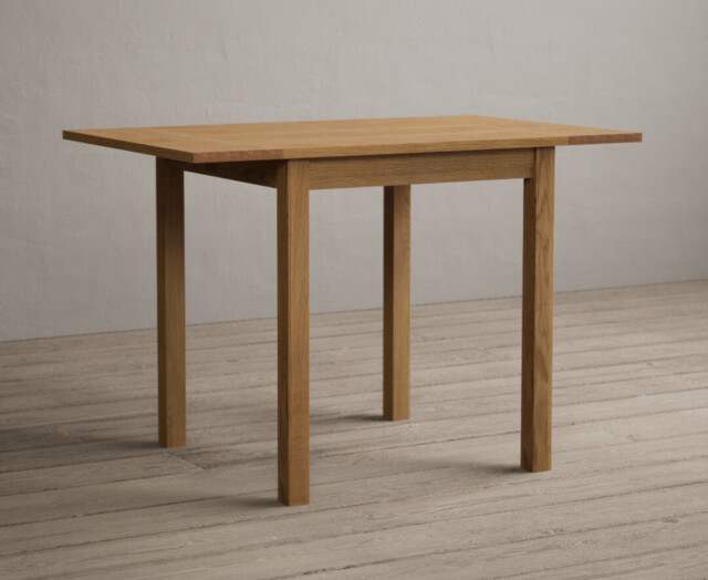 Extending York 70cm Solid Oak Drop Leaf Dining Table by Oak Furniture ...