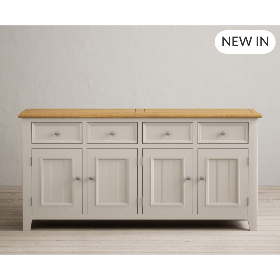 Weymouth Oak and Soft White Painted Extra Large Sideboard by Oak ...