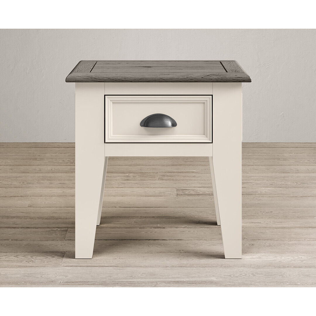 Dartmouth Oak and Soft White Painted Lamp Table by Oak Furniture ...