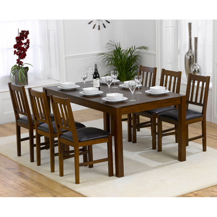 Oxford 150cm Dark Solid Oak Dining Table with Oxford Chairs by Oak ...