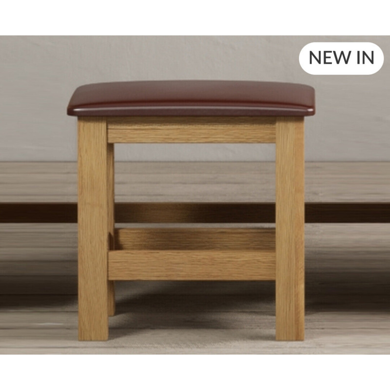 Tilt Solid Oak Dressing Table Stool by Oak Furniture Superstore ...