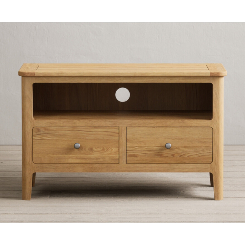 Loxton Solid Oak Small TV Cabinet by Oak Furniture Superstore | ufurnish.com