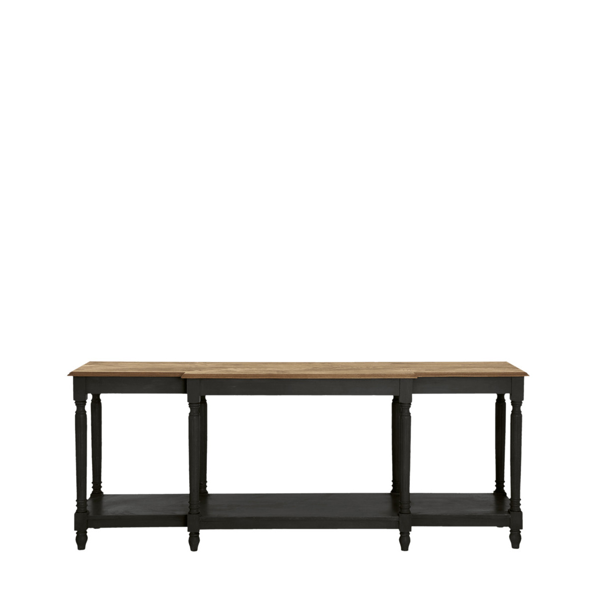 OKA, Upton Weathered Oak Top Console Table - Black, Console Tables ...