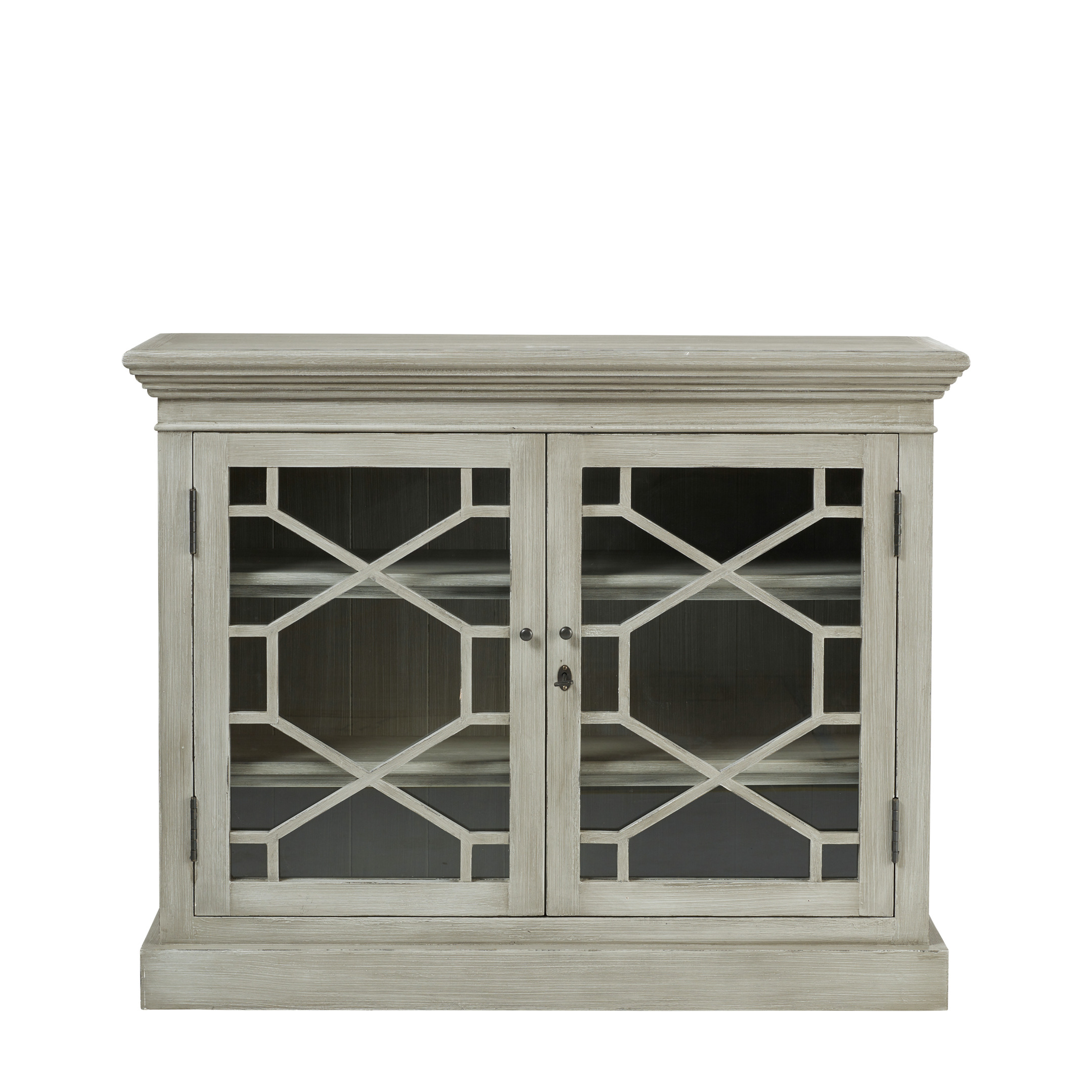 OKA, Small Drummond Sideboard - Flannel Grey, Sideboards, Glass/Plywood ...