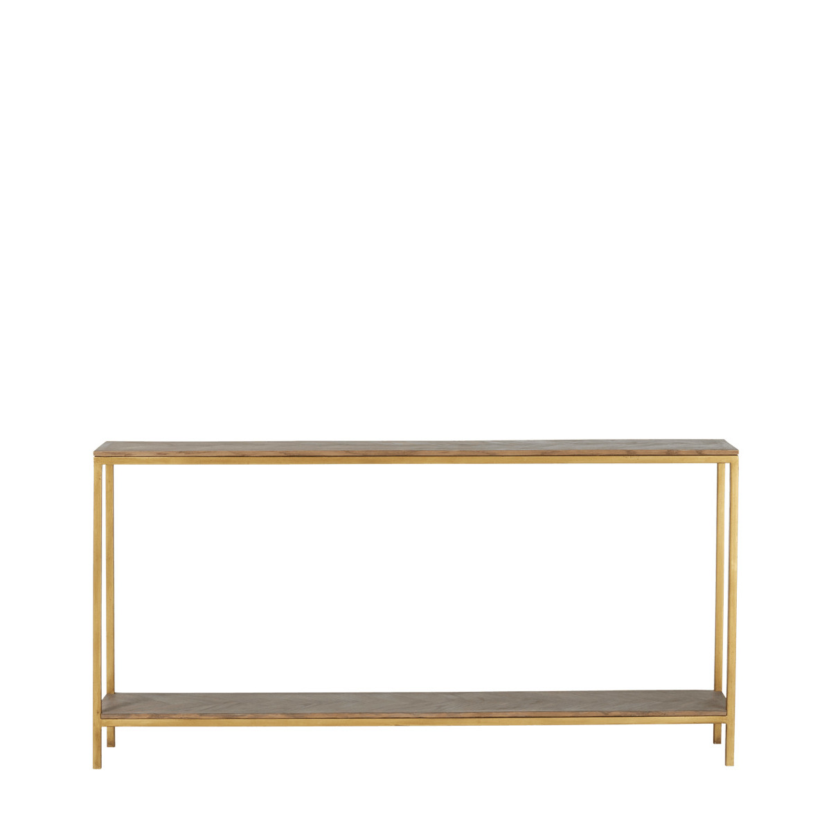 OKA, Amarolo Narrow Console Table - Natural, Console Tables, Iron/Wood ...