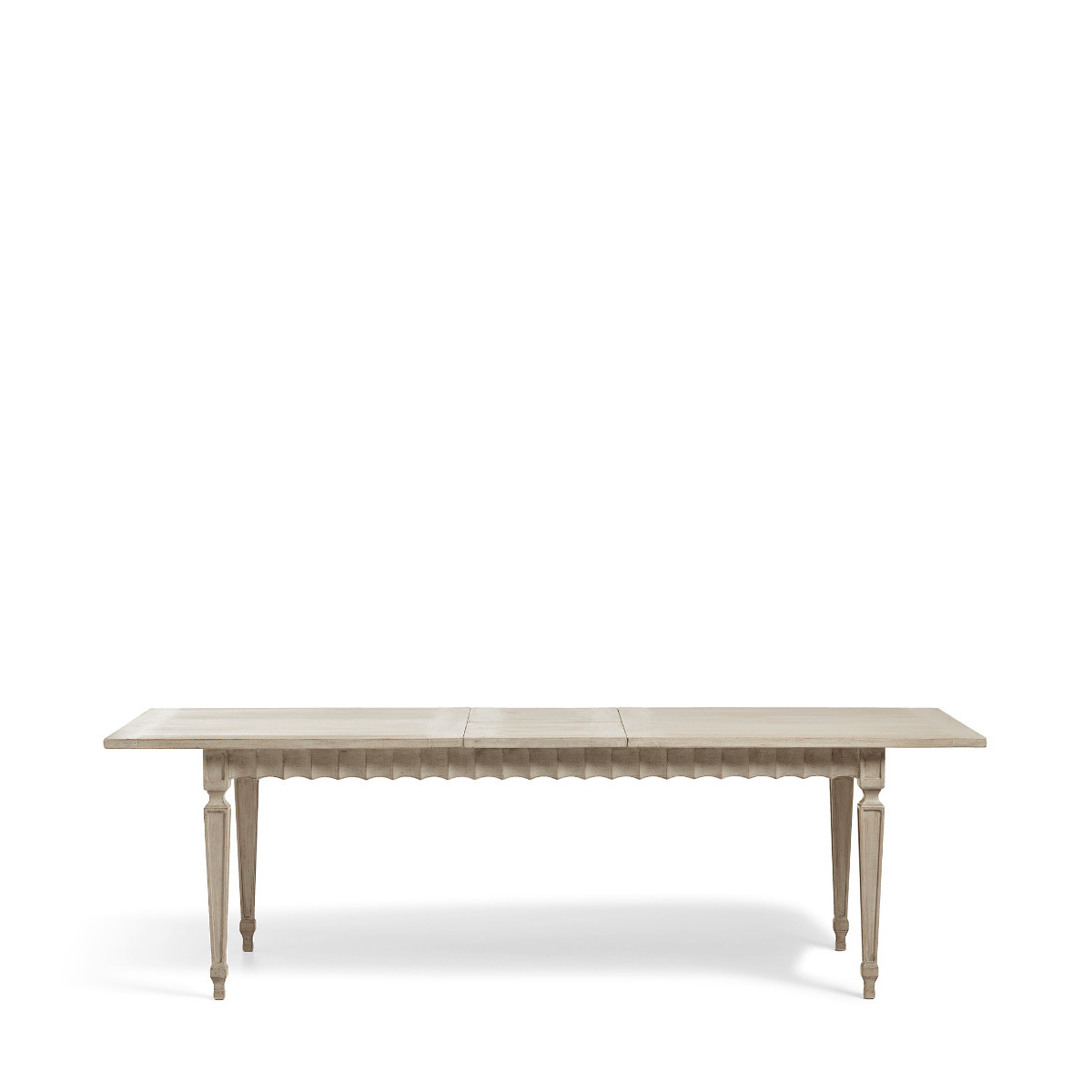 OKA, Ruffelen Extendable Dining Table - Washed Grey, Dining Tables ...
