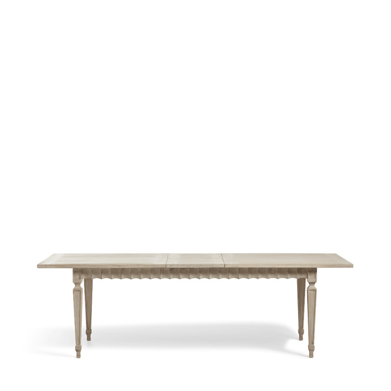 OKA, Ruffelen Extendable Dining Table - Washed Grey, Dining Tables ...
