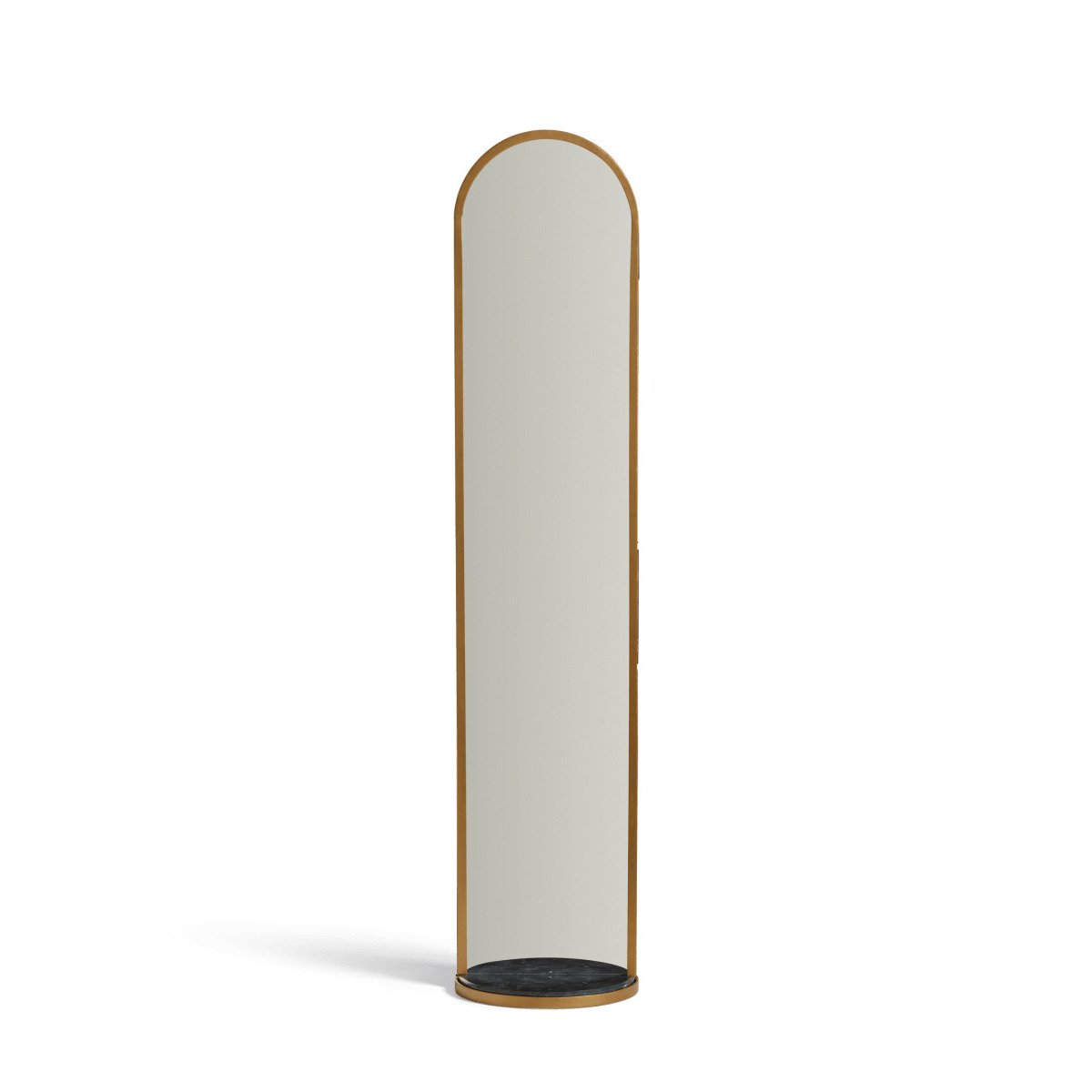OKA, Hark Standing Mirror - Marble/Brass, Mirrors, Glass/Iron/Marble by ...