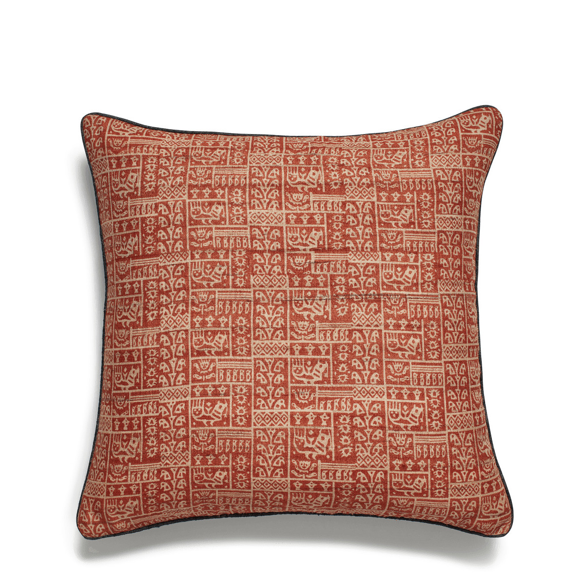 OKA, Grassetto Symbols Cushion Cover - Indigo/Persimmon, Cushion Covers ...