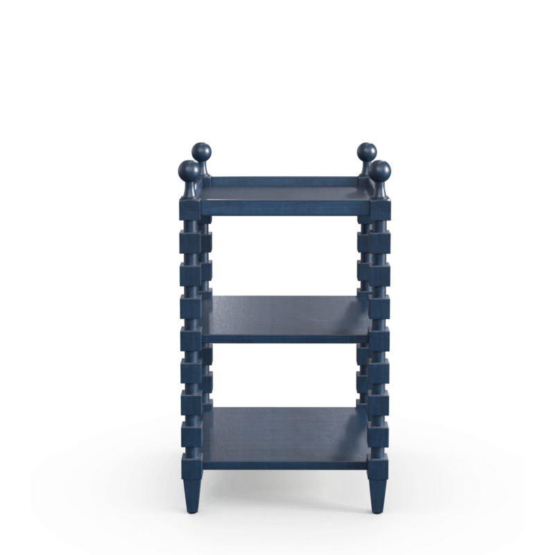 OKA, Huxley Side Table - Pure Indigo, Side Tables, Mango Wood by OKA ...