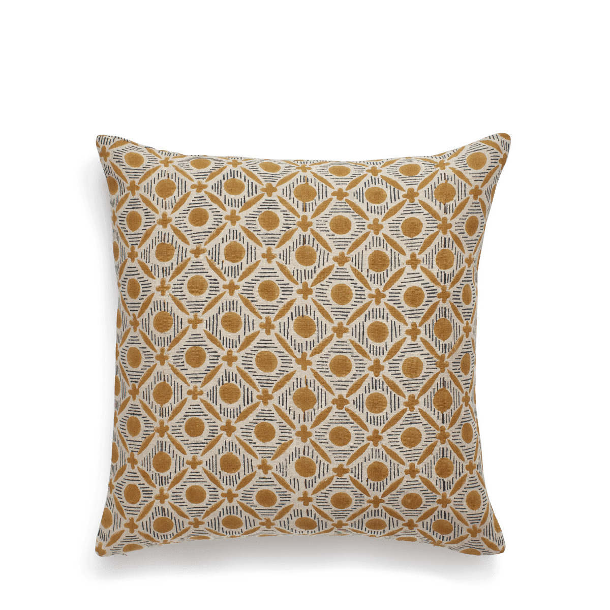 OKA, Nostell Diamonds Cushion Cover - Mustard, Cushion Covers, Linen ...