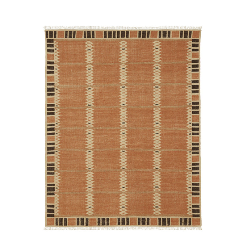 OKA, Alarik Rug - Aged Terracotta, Rugs, Cotton, Geometric/Persian ...