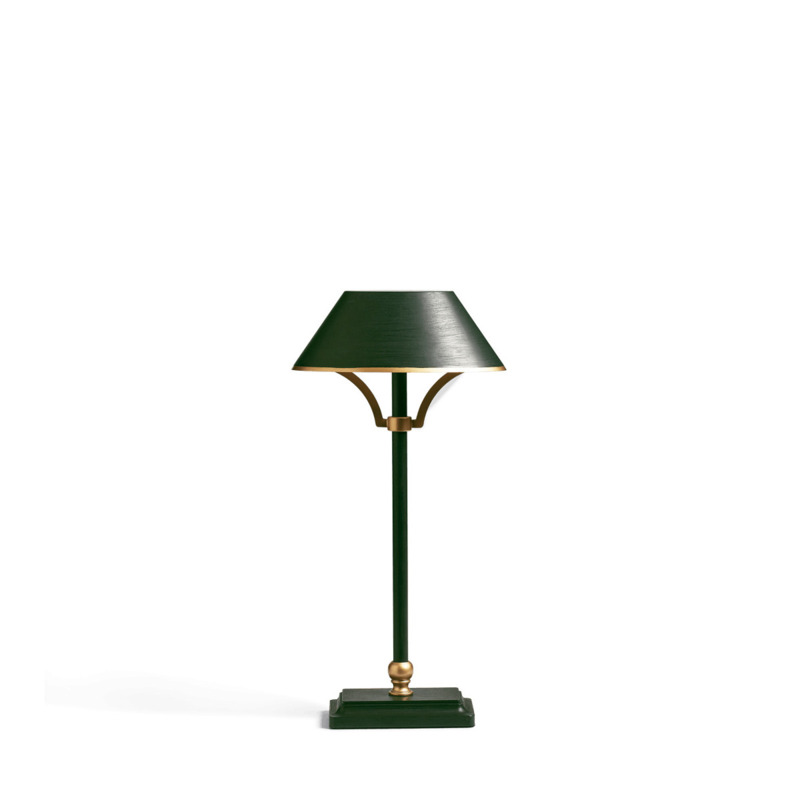 OKA, Mini Grisewood Wireless Lamp and Shade - Dark Green, Desk Lamps ...