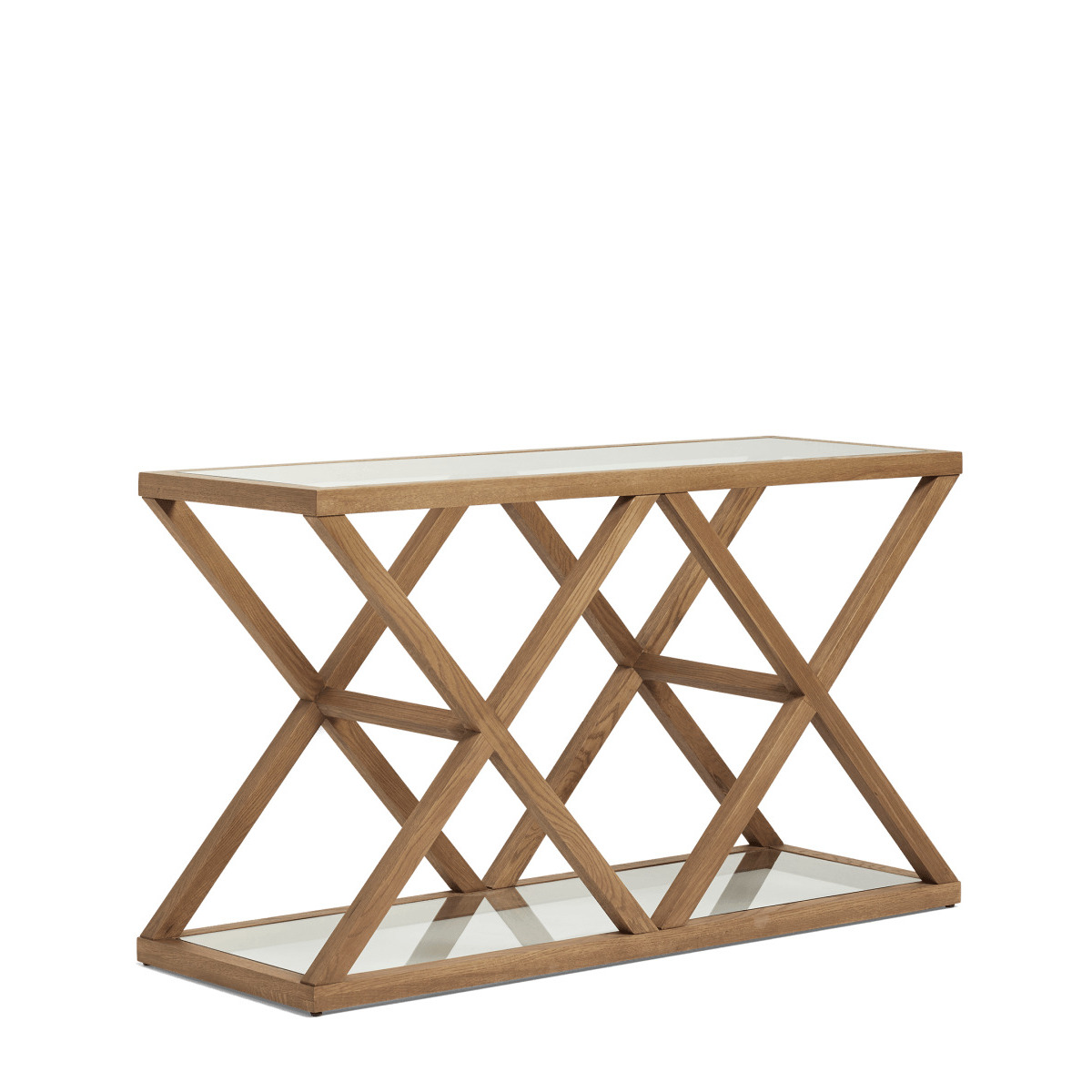 OKA, Marylebone Console Table - Weathered Oak, Console Tables, Glass ...