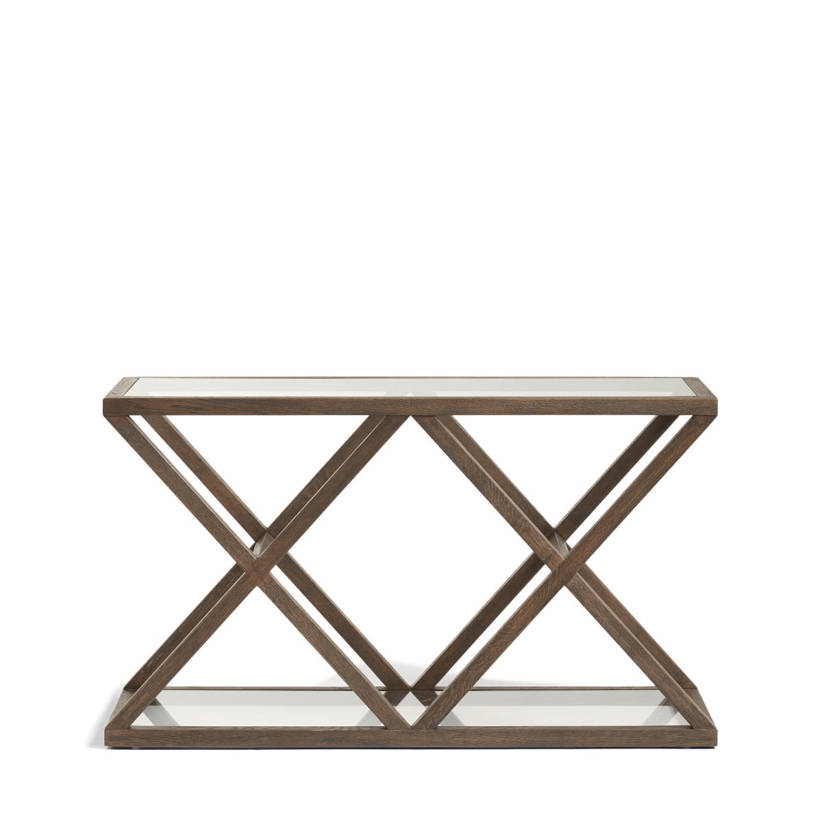OKA, Marylebone Console Table - Espresso, Console Tables, Glass/Oak ...