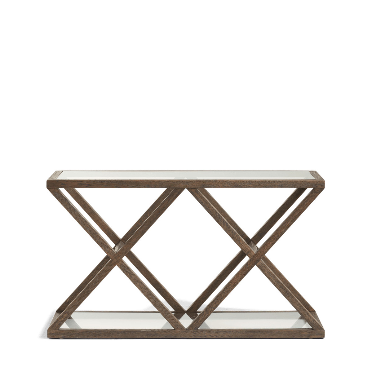 OKA, Marylebone Console Table - Espresso, Console Tables, Glass/Oak ...